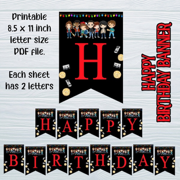 Strangers Things Banner - Etsy