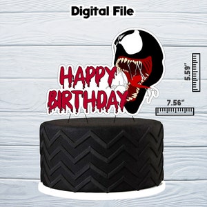 Venom CAKE TOPPER CUPCAKE, Digital File, Instant Download - Etsy