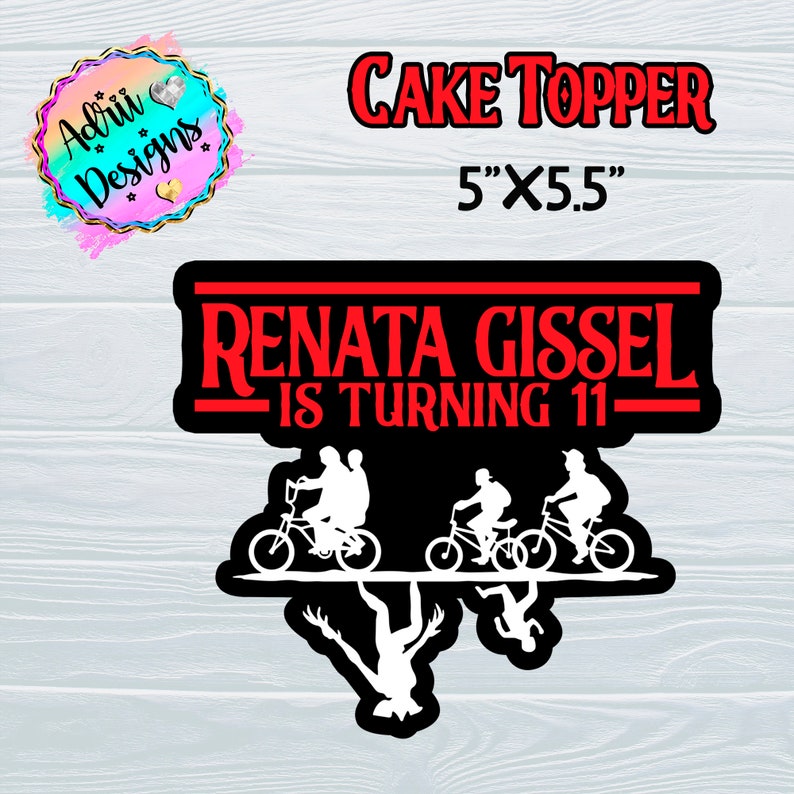 Birthday Cake Topper, Personalized Stranger Things Birthday Topper ...