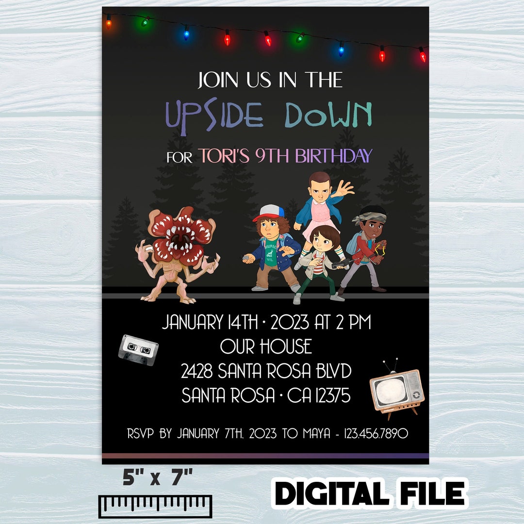 STRANGER INVITATION Themed Invitation 5x7 / Personalized for You ...