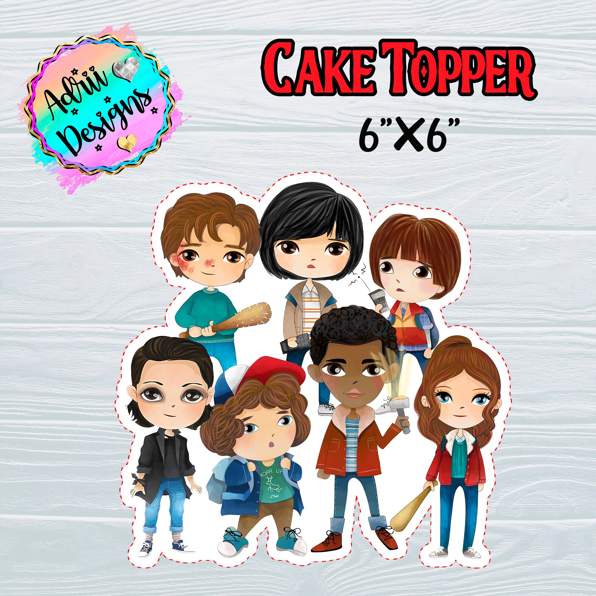 Birthday Cake Topper, Personalized Stranger Things Birthday Topper ...