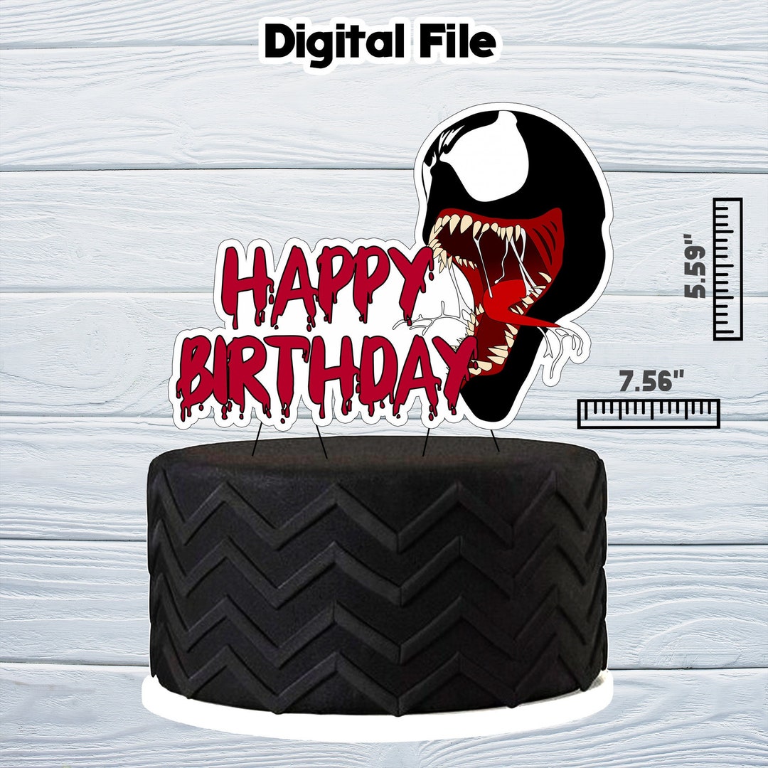 Venom CAKE TOPPER CUPCAKE, Digital File, Instant Download - Etsy