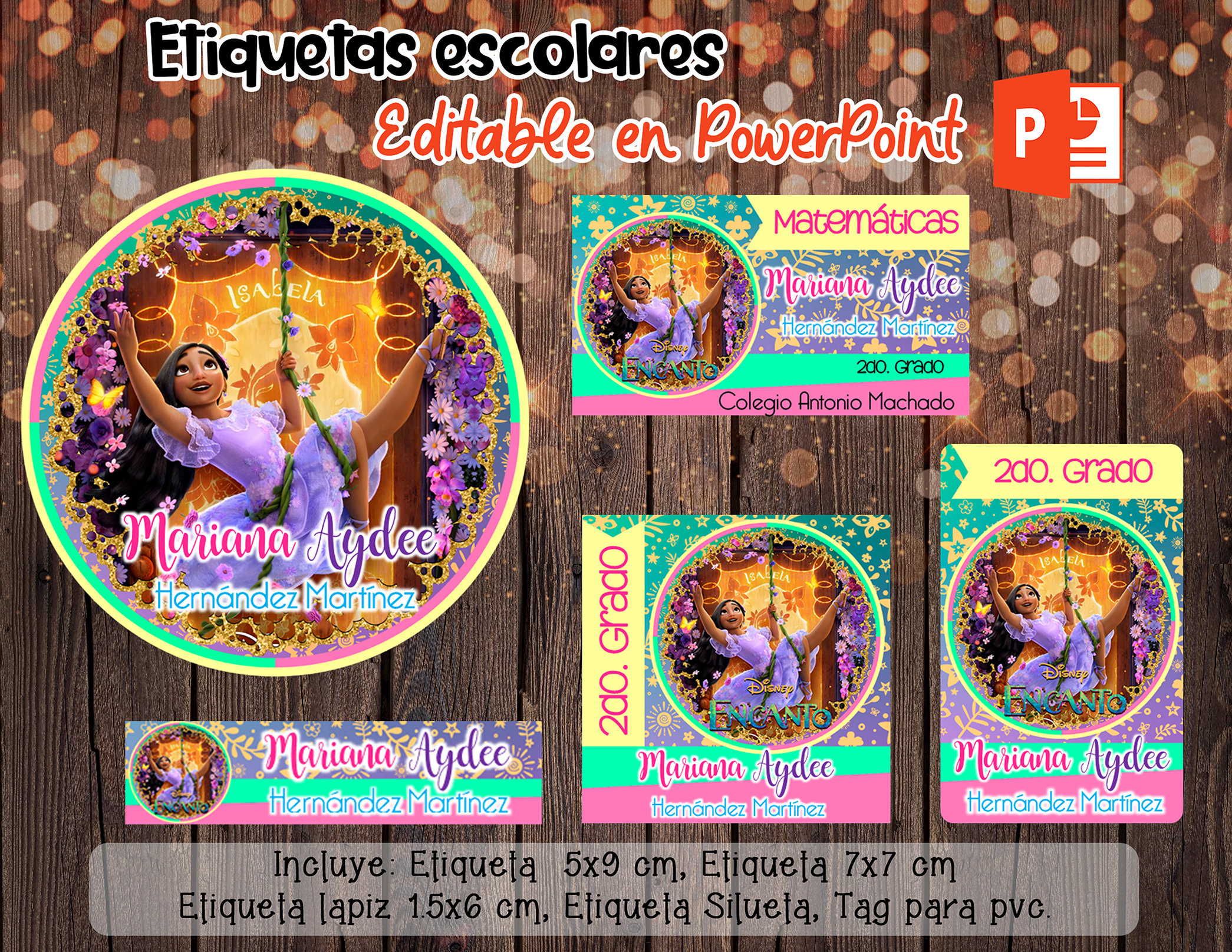 9 Etiquetas Escolares Para Imprimir Para Libros Y Cuadernos Etsy