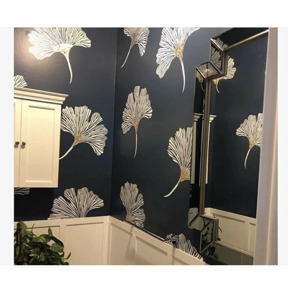 Stencil Gingko Pattern for DIY Decorative Wall Design Creative | Etsy