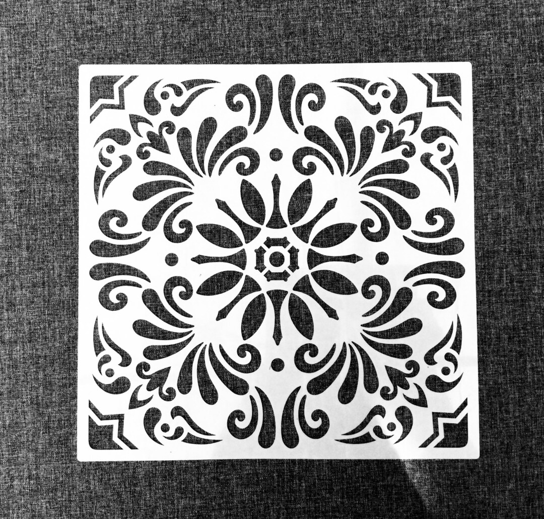 Baroque Stencil XXL 30.5 X 30.5 Cm No. 99 for DIY Decorative Wall ...