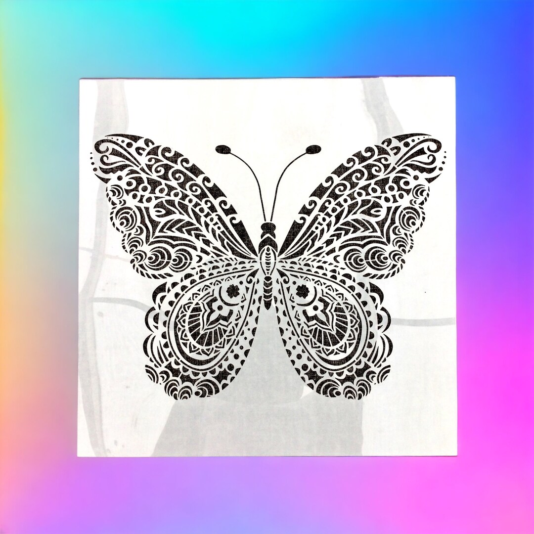 Paisley Stencil XXL 30 X 30 Cm Butterfly Painting Stencil No. 121 Wall ...