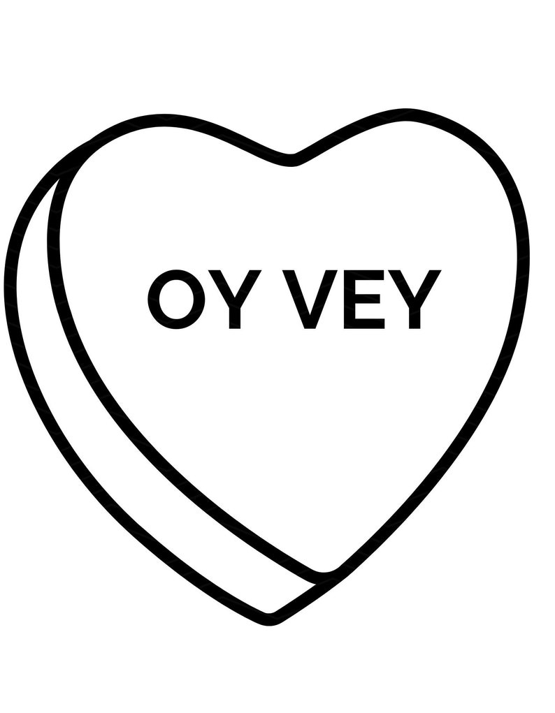 OY VEY - Funny Conversation Heart SVG - Valentine's and Anti-valentine ...