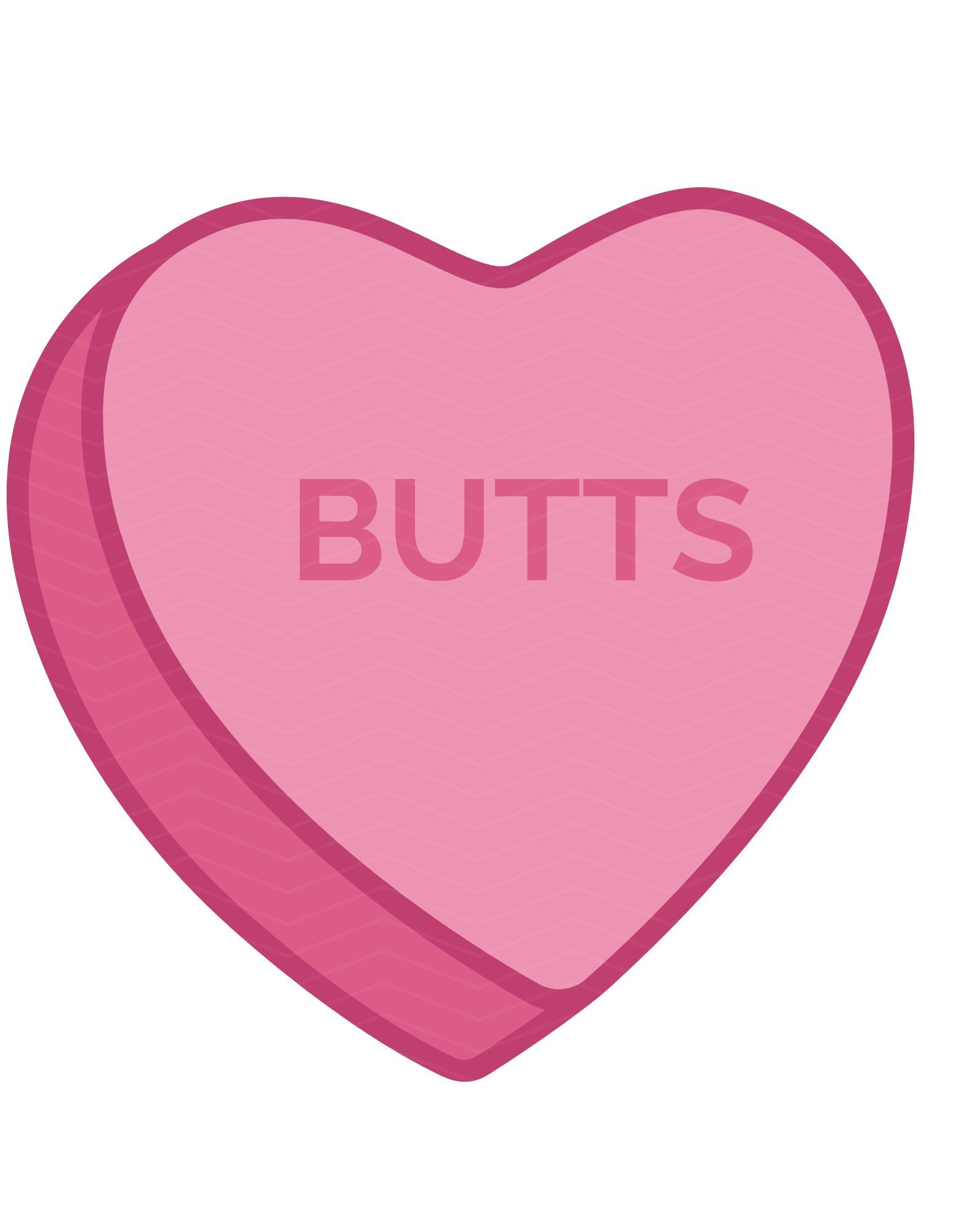 BUTTS - Funny Conversation Heart SVG - Valentine's and Anti-valentine's ...