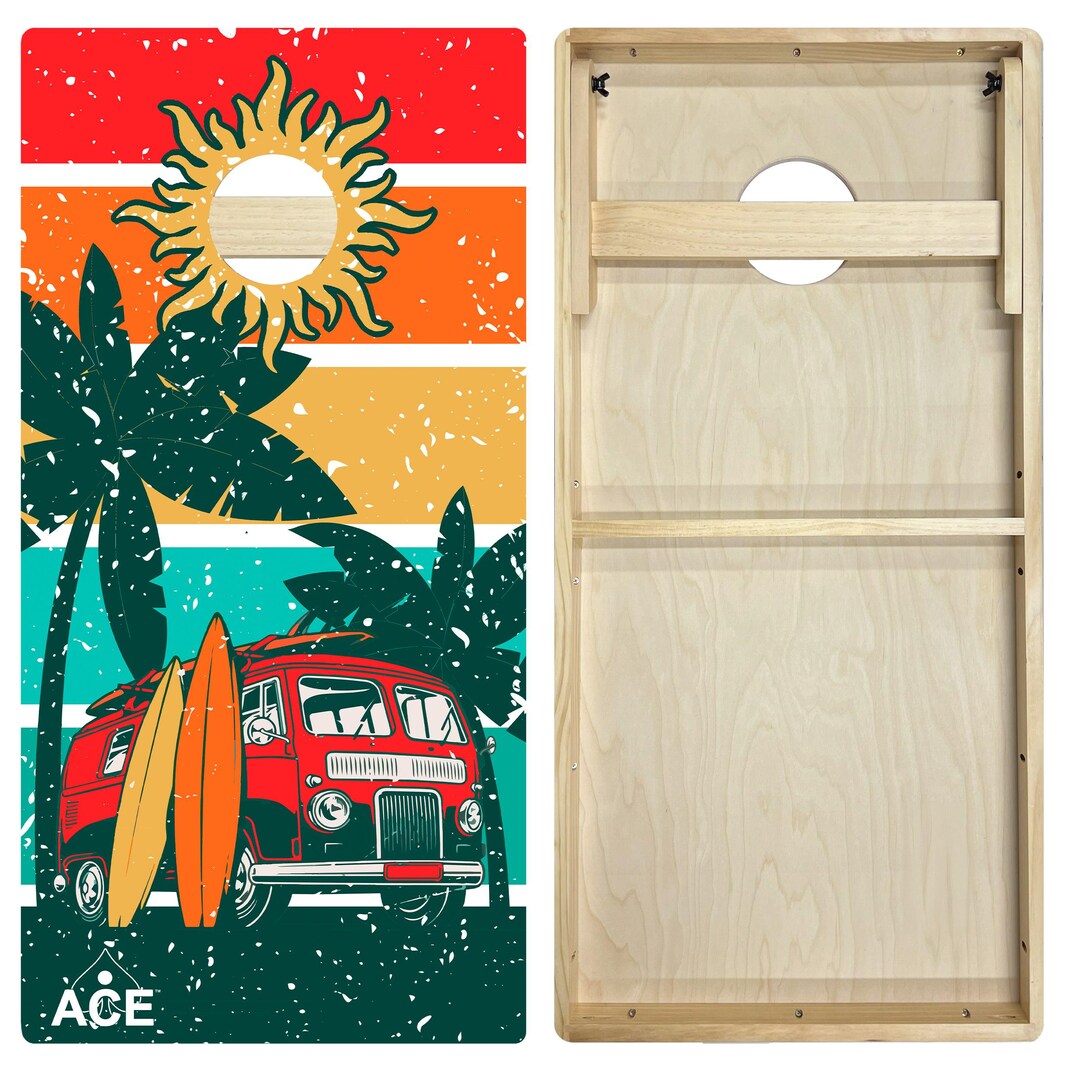 ACE Beach Van - Cornhole Board Set - Intermediate - Etsy