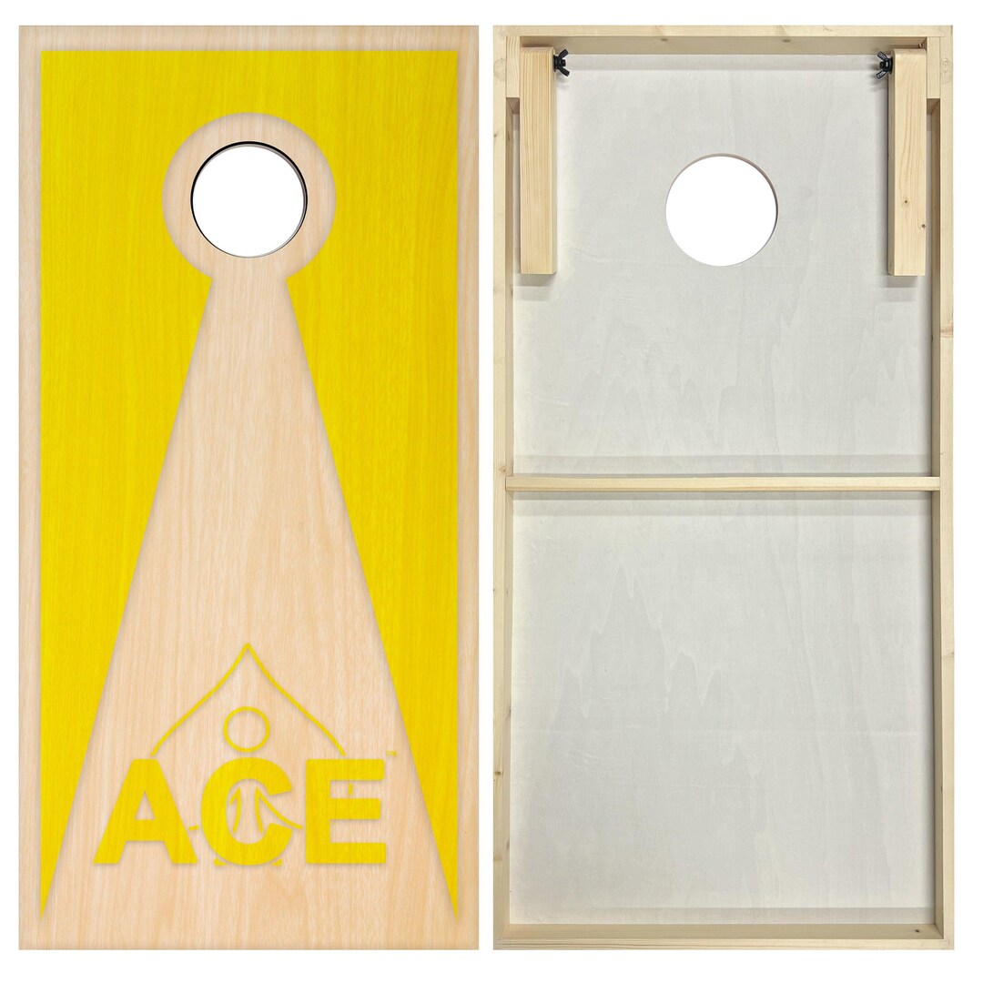 Yellow ACE Inverse Triangle – Cornhole Board Set - Standard - Etsy