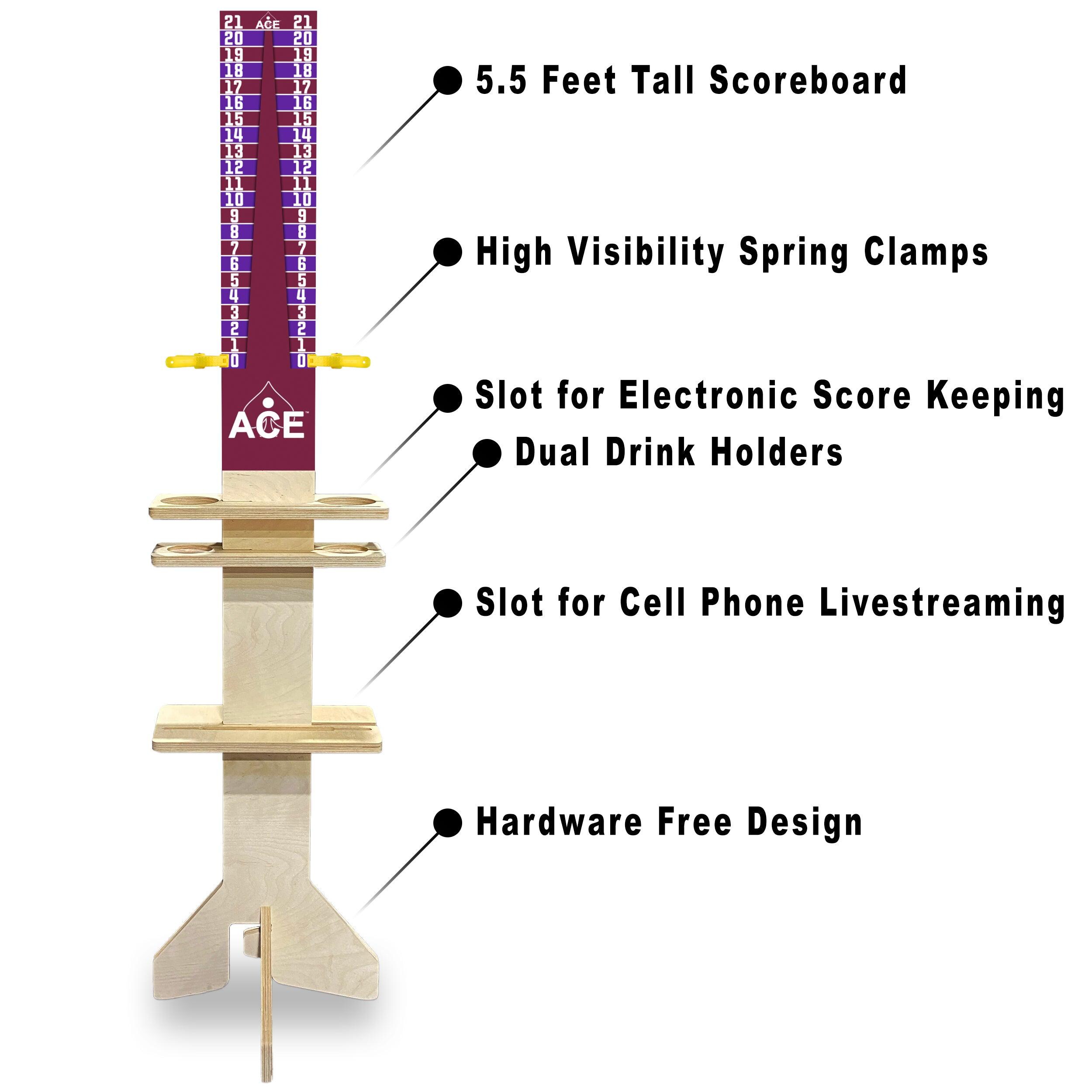 Elite Cornhole Scoreboard Triangle Edition (maroon/purple) - Etsy