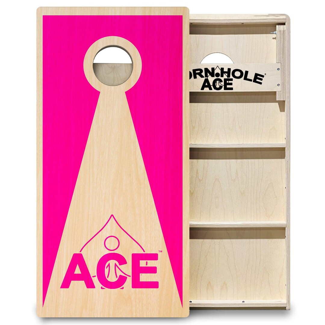 Pink ACE Inverse Triangle - Cornhole Board Set - Professional - Etsy