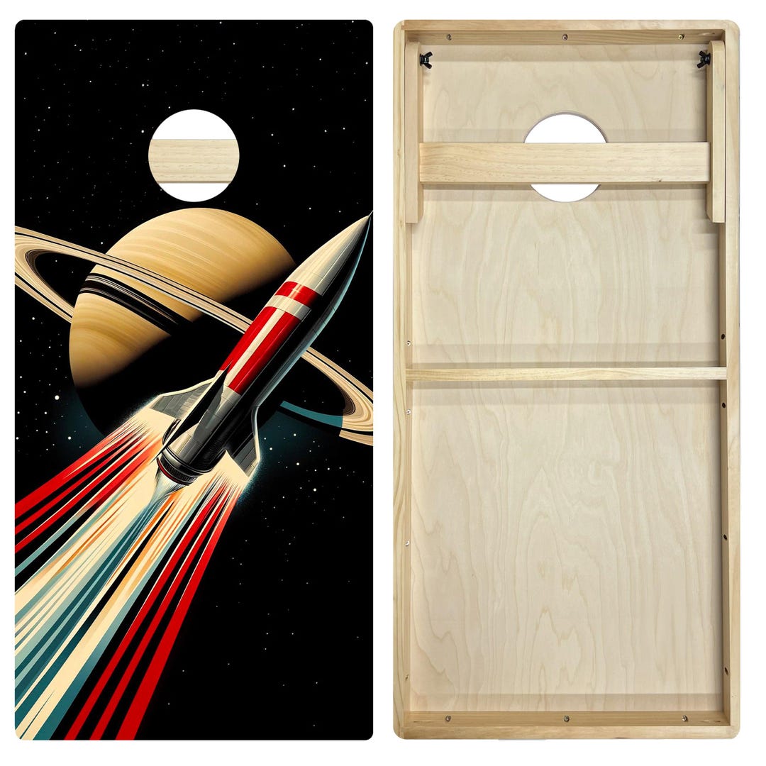 Sideways to Saturn - Cornhole Board Set - Intermediate - Etsy