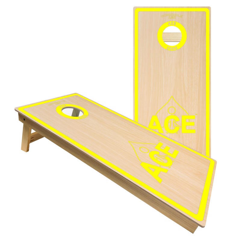 ACE Zone - Yellow - Cornhole Board Set - Intermediate - Etsy