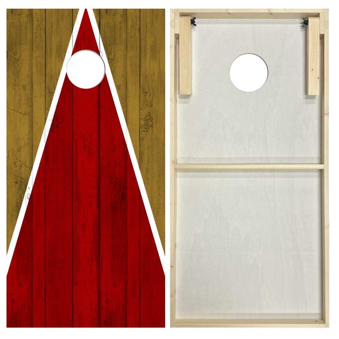 San Francisco Tailgate Triangle Design (red and Gold) - Cornhole Board ...