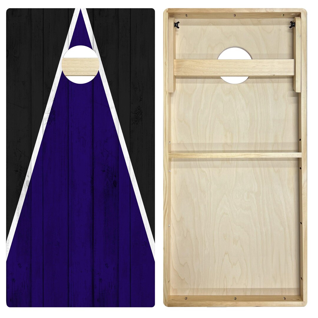 Baltimore Tailgate Triangle Design (purple and Black) - Cornhole Board ...