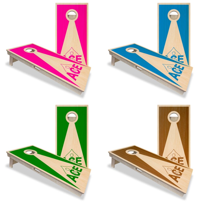 ACE Inverse Triangle Professional Tournament Cornhole Board Set - Etsy