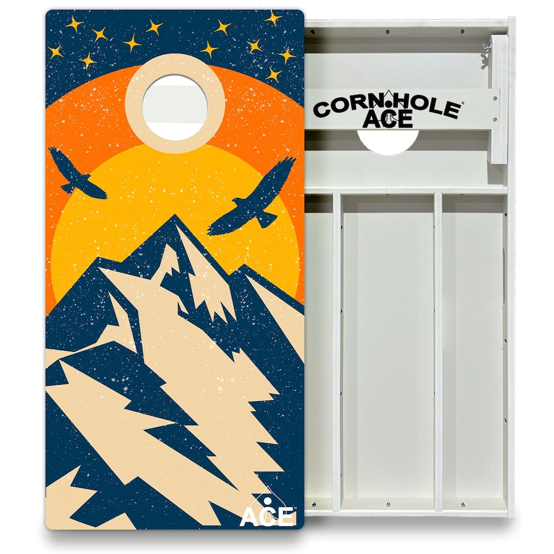 Sunset Mountain Design - Cornhole Board Set - All Weather - Etsy