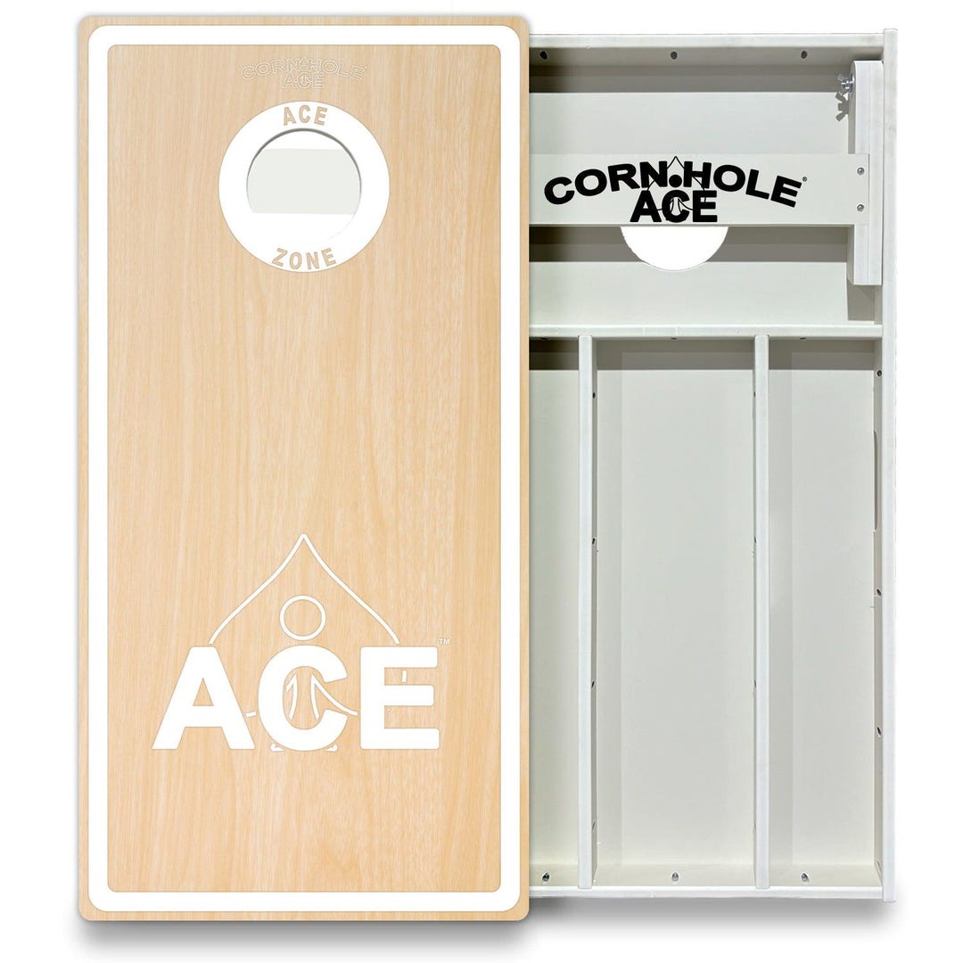 ACE Zone - White - Cornhole Board Set - All Weather - Etsy