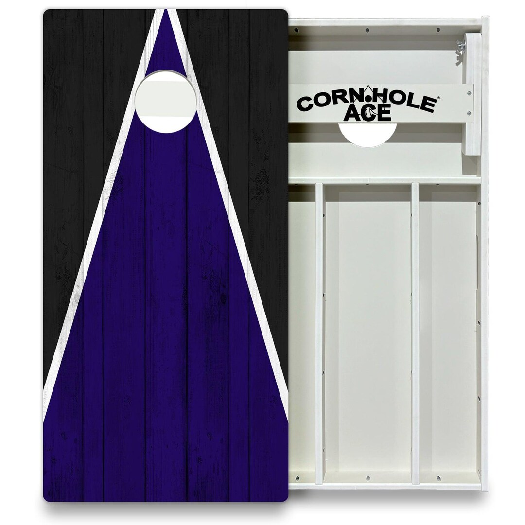 Baltimore Tailgate Triangle Design (purple and Black) - Cornhole Board ...
