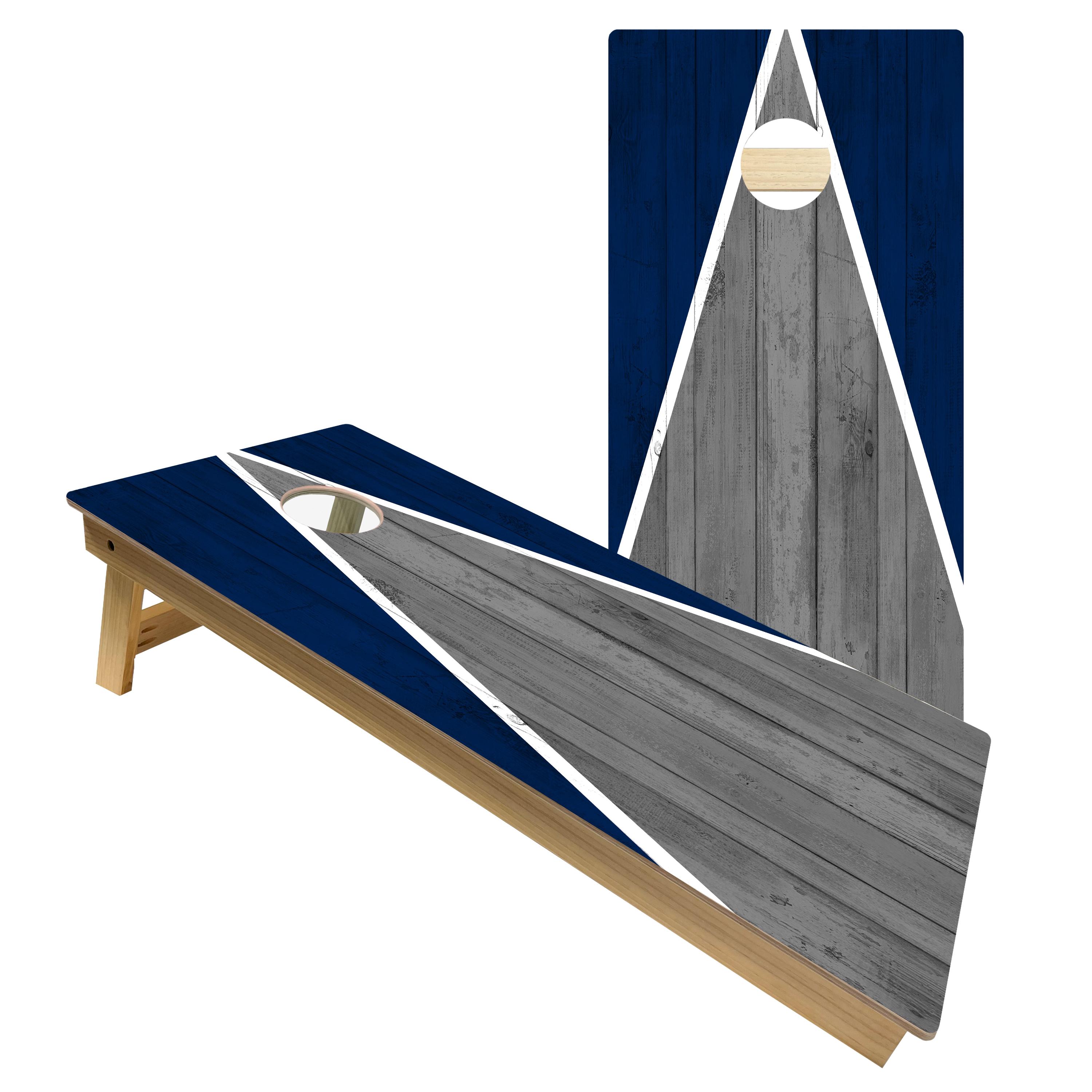 Dallas Tailgate Triangle Design (blue and Silver) - Cornhole Board Set ...