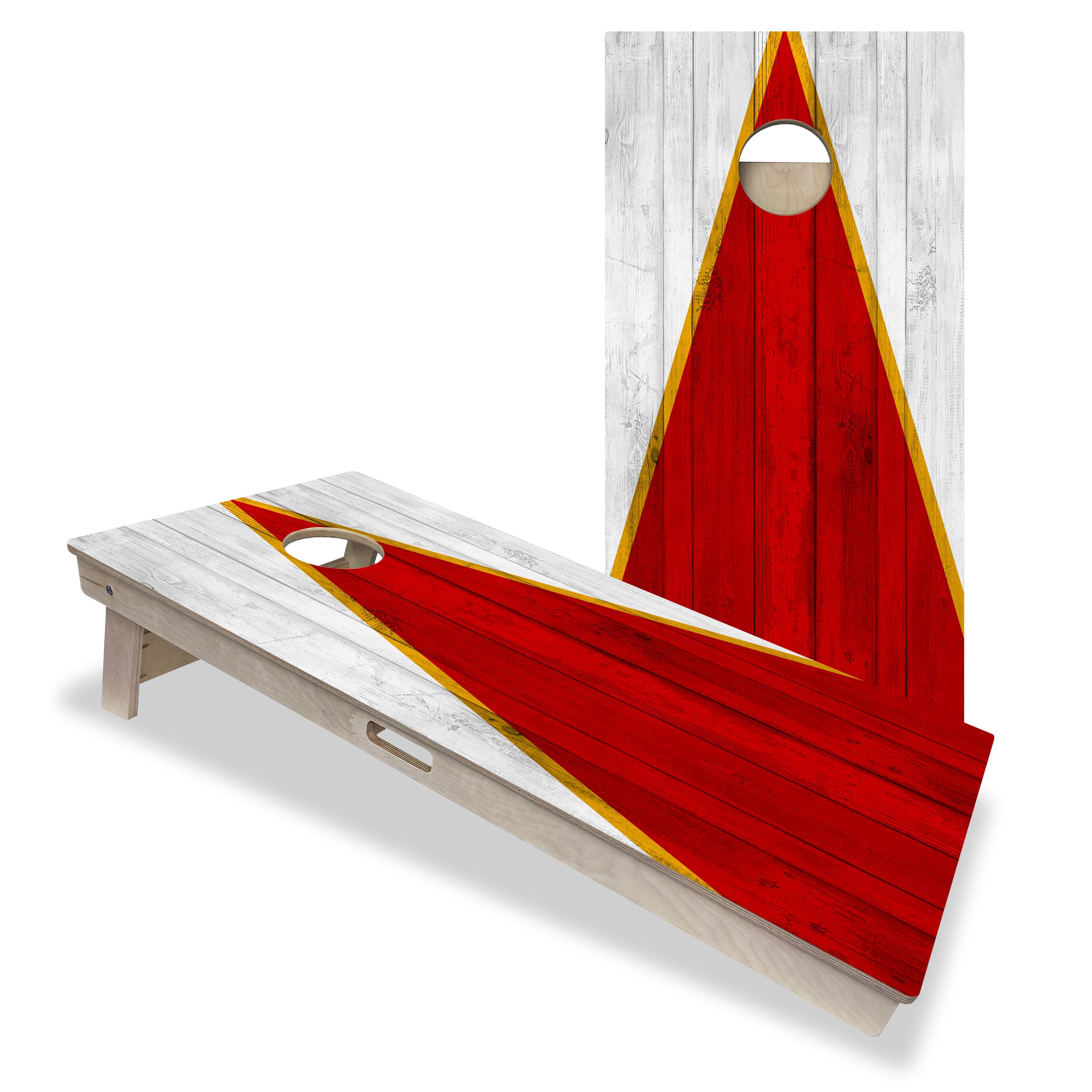 Kansas City Tailgate Triangle Design (red and White) – Cornhole Board ...