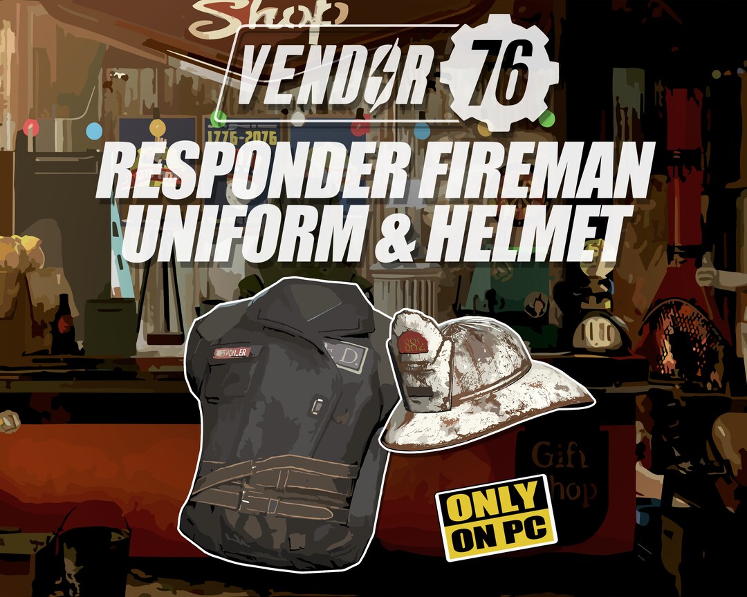 Responder Fireman Uniform & Helmet Set Super RARE Collectible - Etsy