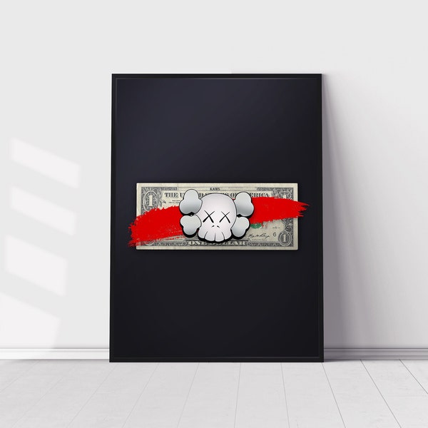 Kaws dollar poster - Etsy.de