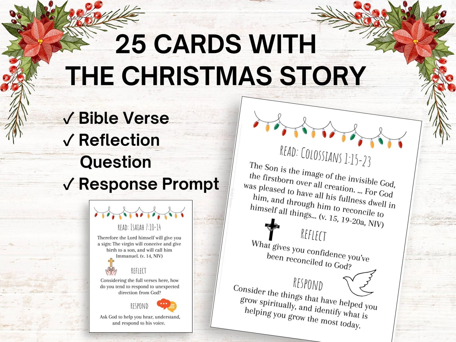 Biblical Advent Story Cards: 25 Days of Christmas Scripture Readings ...