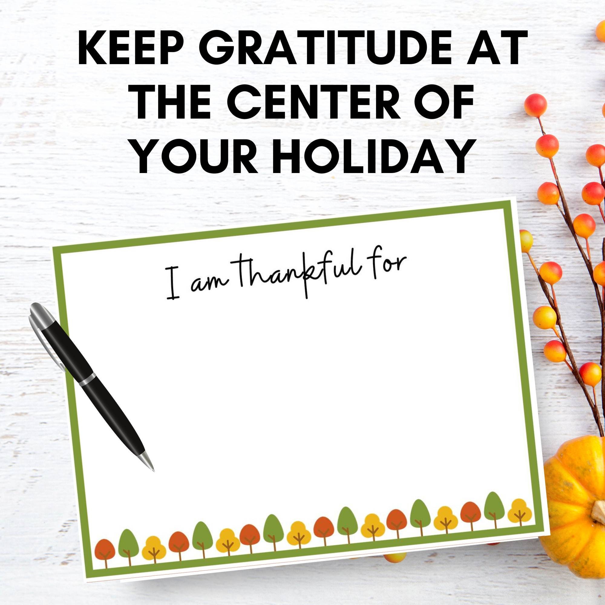 Thanksgiving i Am Thankful Printable Cards - Etsy