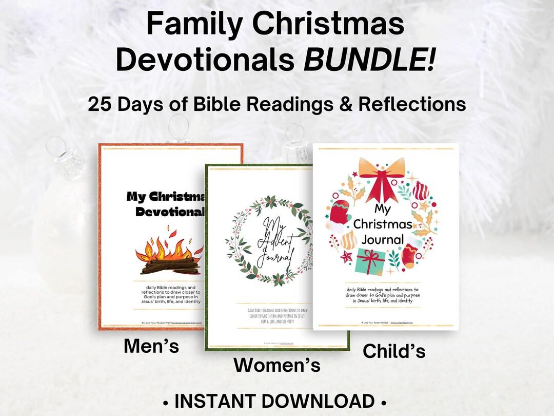 Family Christmas Devotionals 3 Pack, Printable PDF Bundle, 25 Days of ...