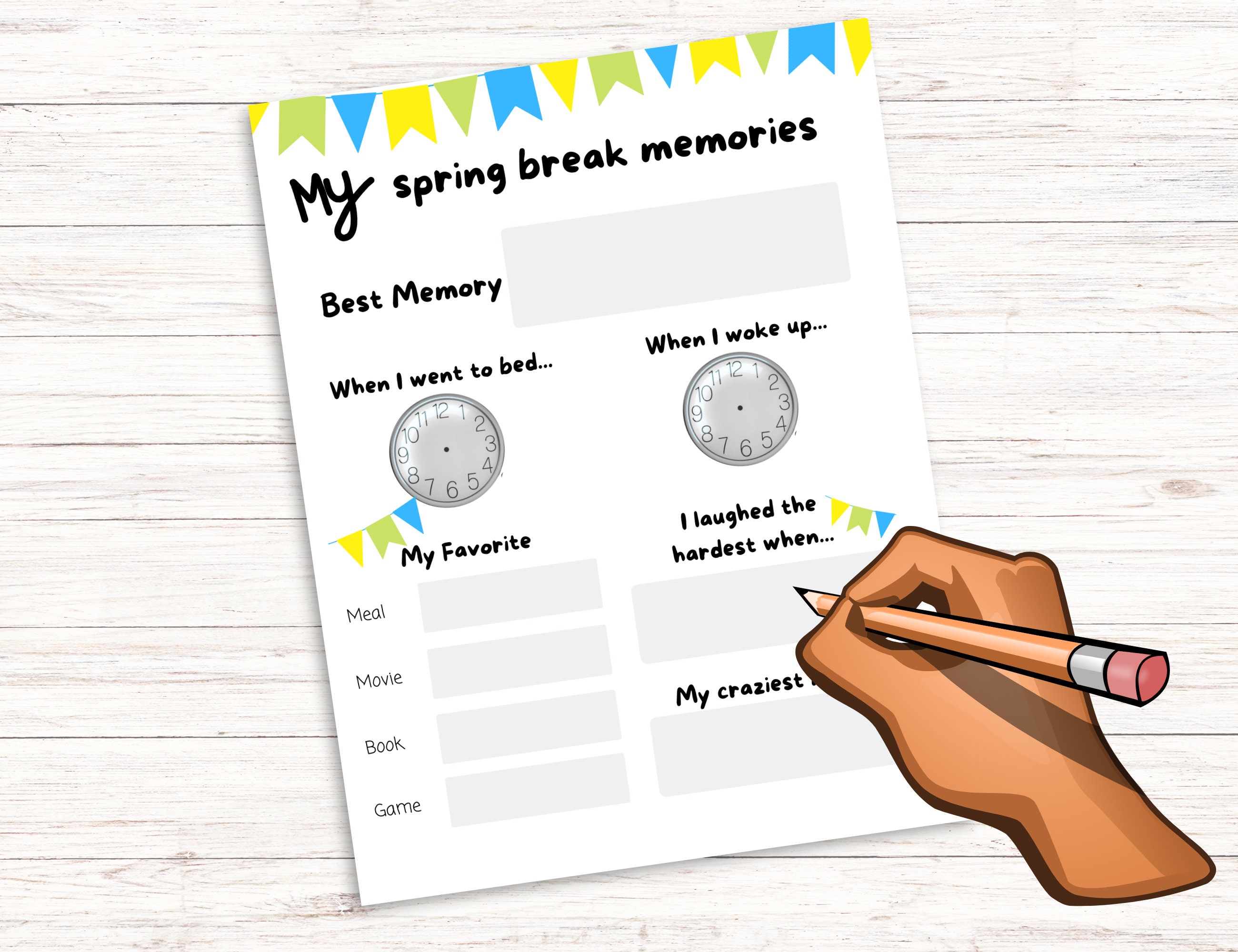 Spring Break Printable Kids Activity Bundle - Etsy