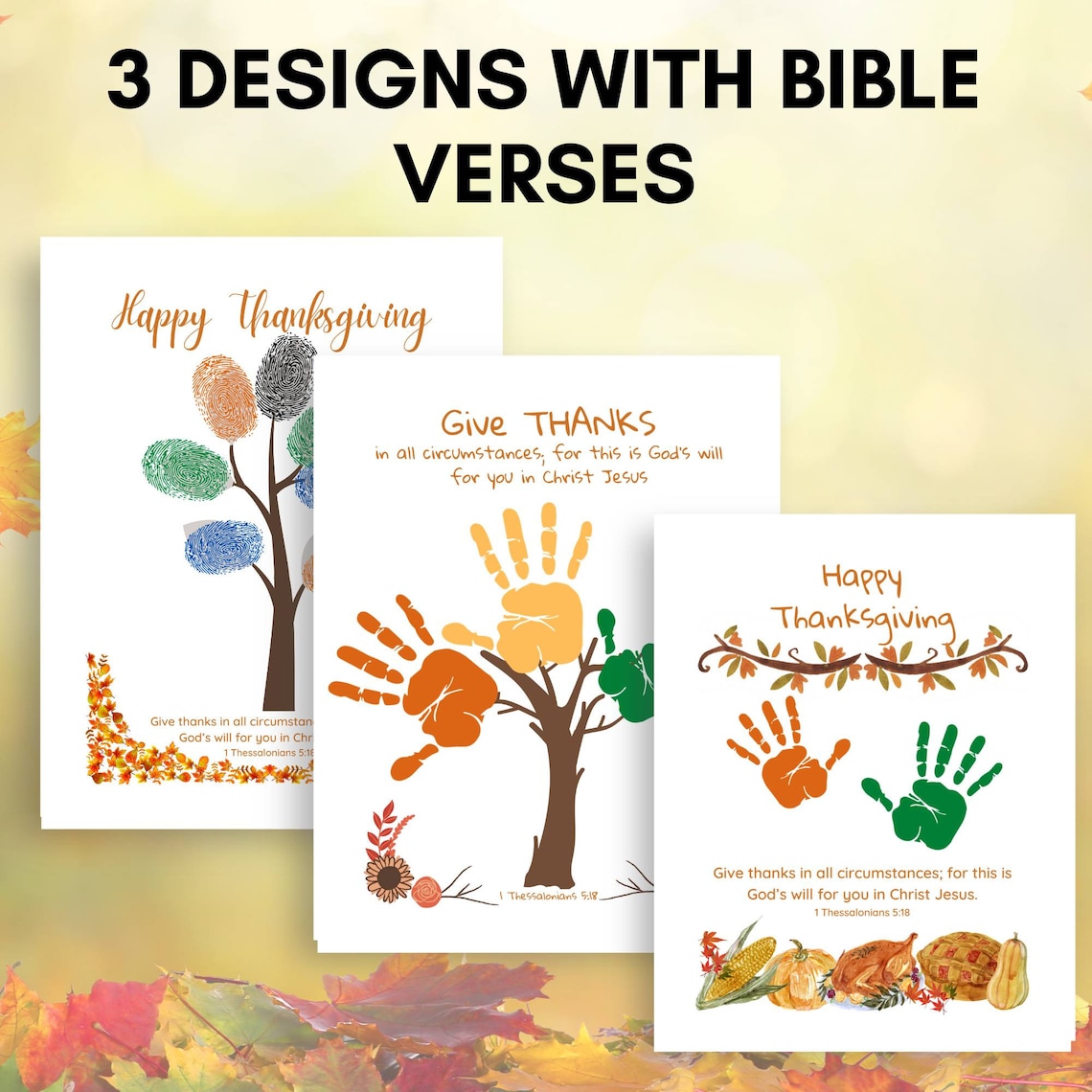 Thanksgiving Handprint Art With Bible Verses, Turkey Handprint, Fun ...