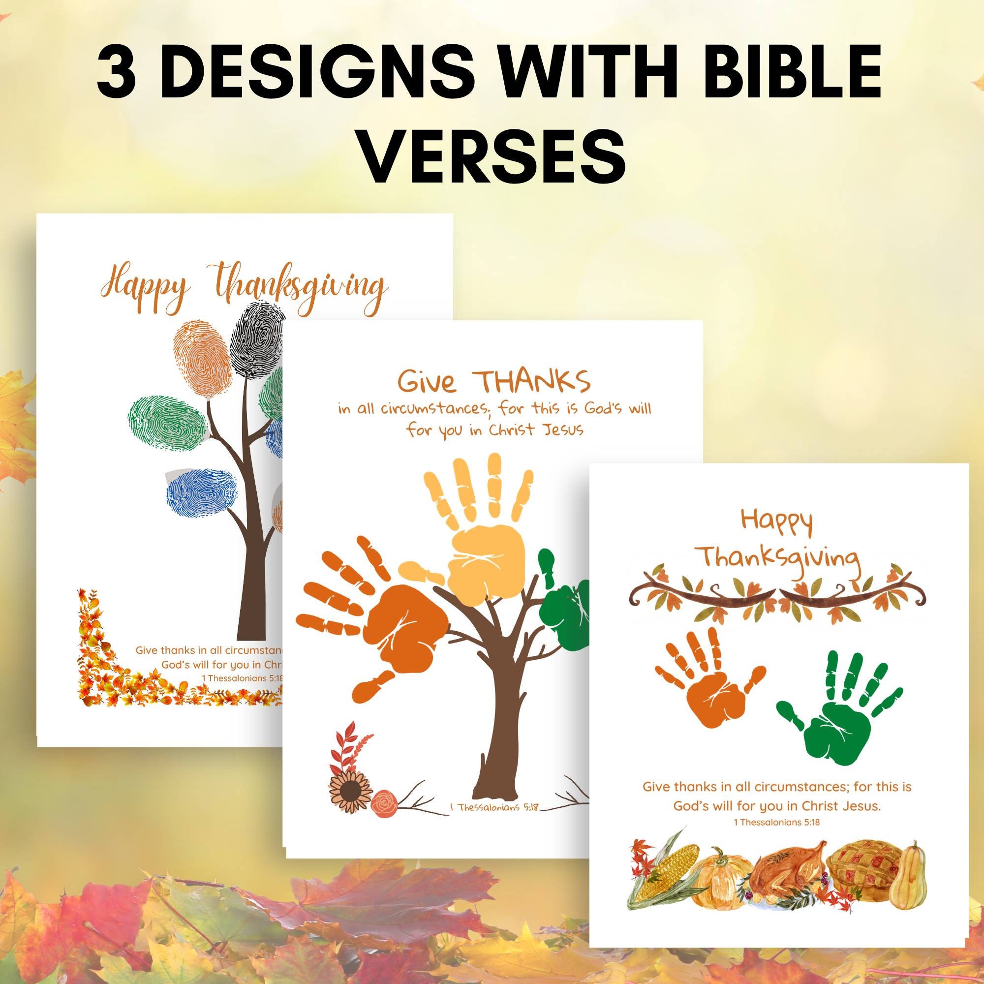 Thanksgiving Handprint Art With Bible Verses, Turkey Handprint, Fun ...