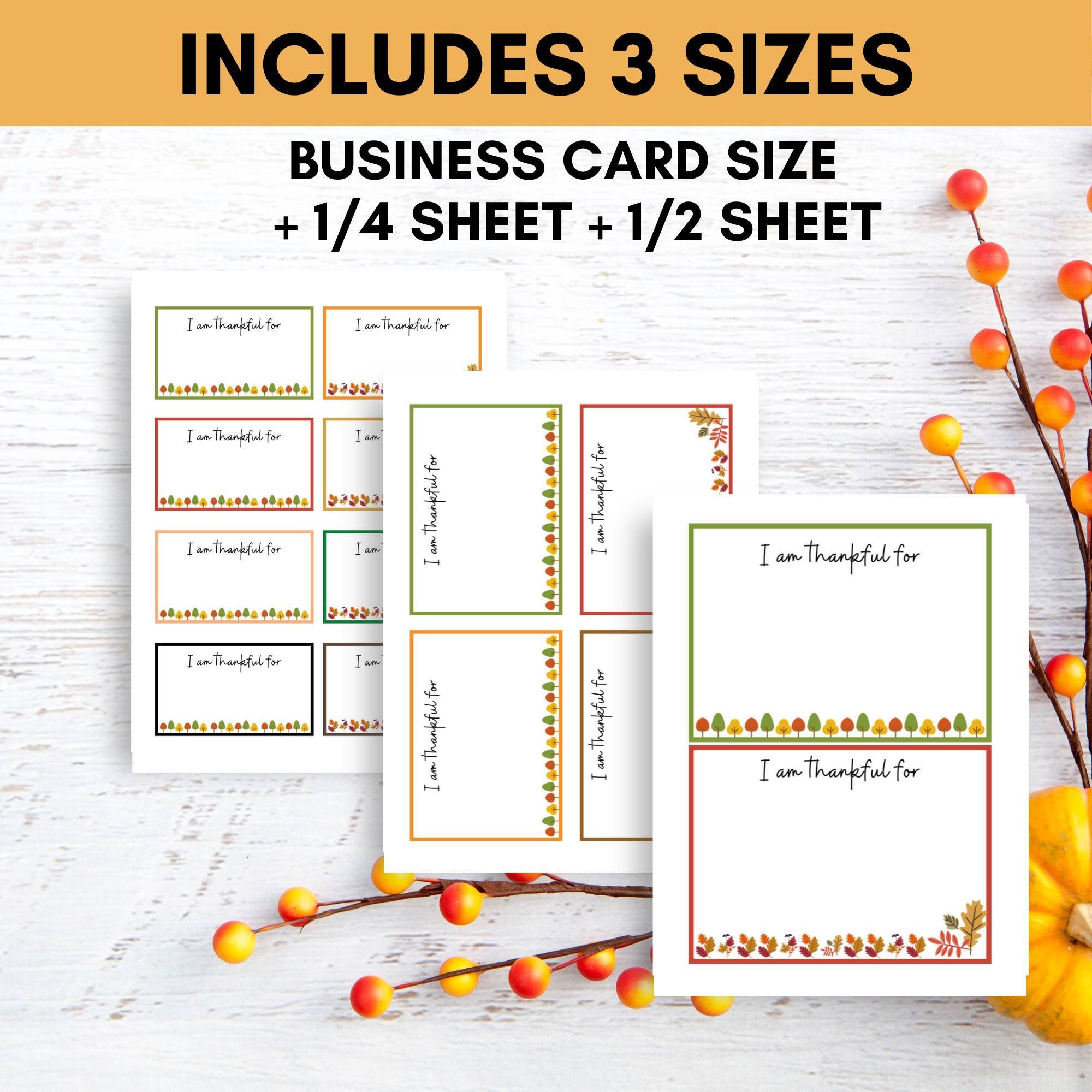 Thanksgiving i Am Thankful Printable Cards - Etsy