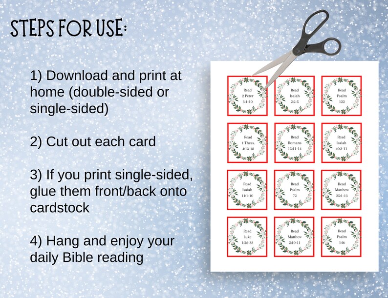 Printable Advent Calendar or Christmas Countdown Cards, Fun Christmas ...