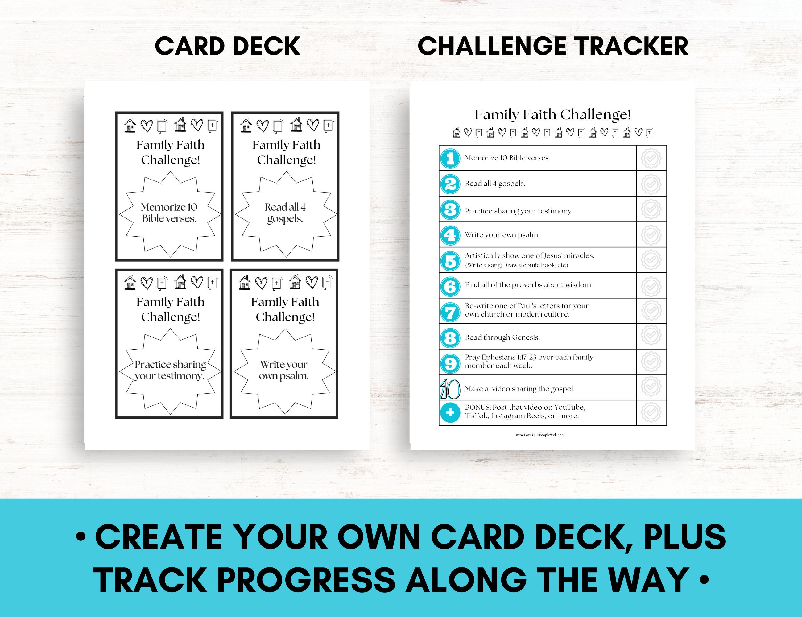 Family Bible Activity Challenge, 10 Activities to Build Your Family's ...