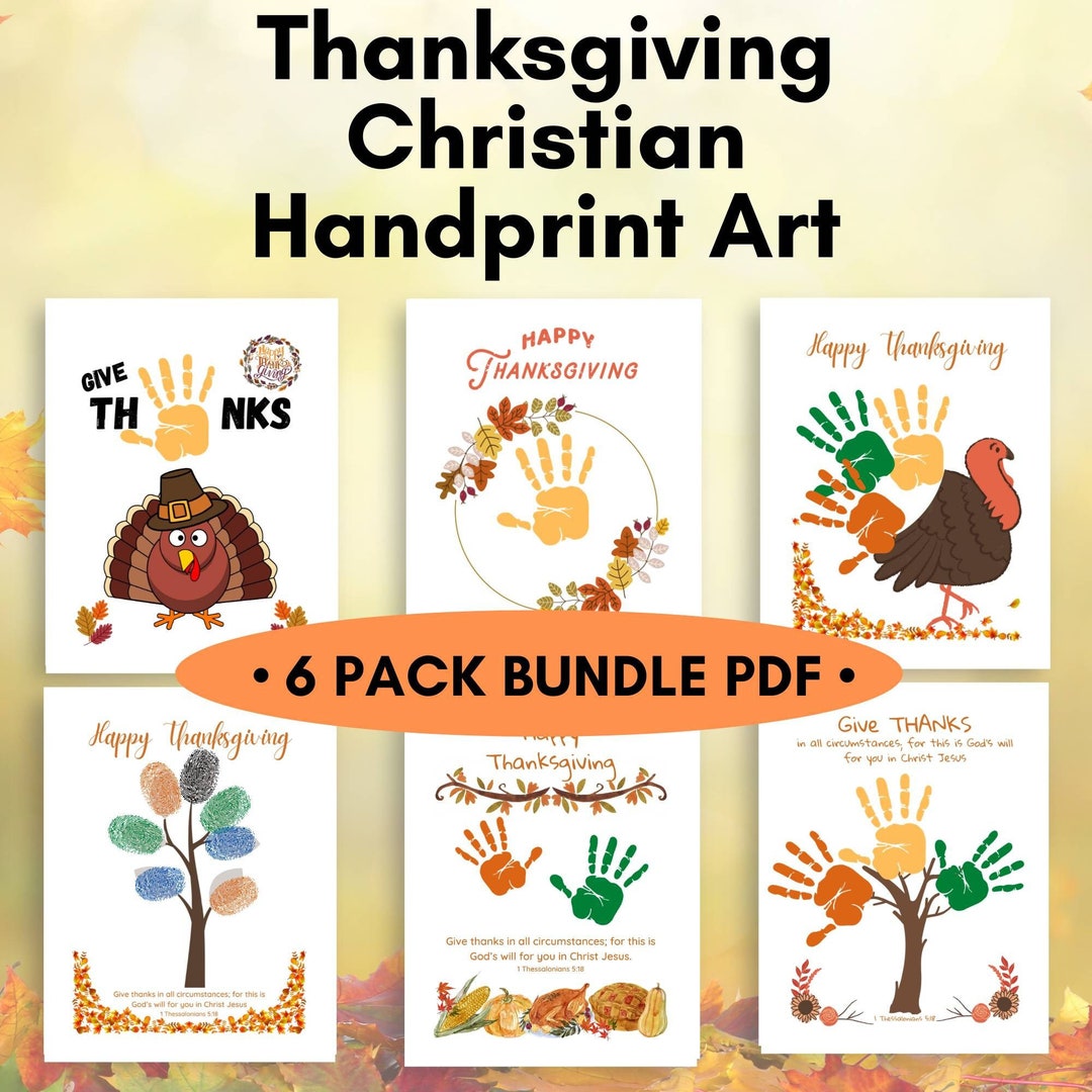 Thanksgiving Handprint Art With Bible Verses, Turkey Handprint, Fun ...