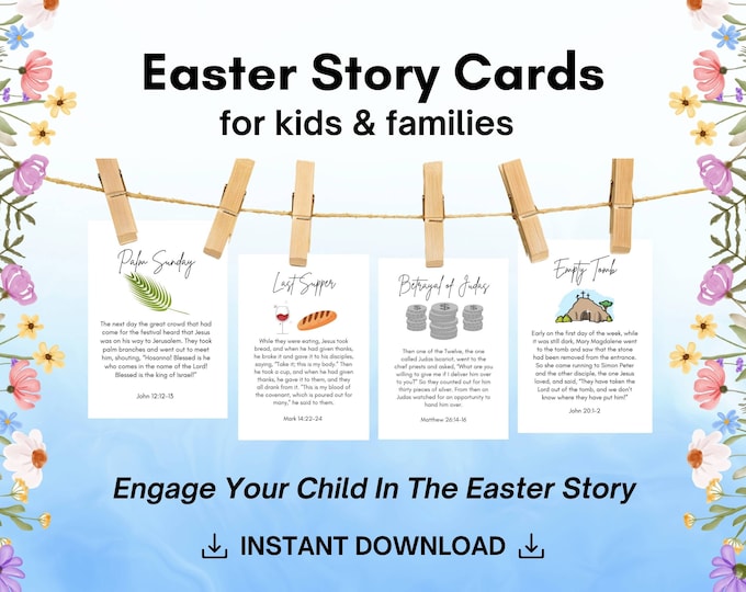 Holy Week Easter Story Printable Holy Week Easter Advent Activity ...