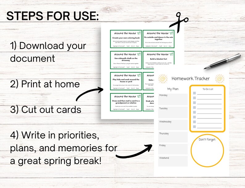 Spring Break Printable Kids Activity Bundle - Etsy