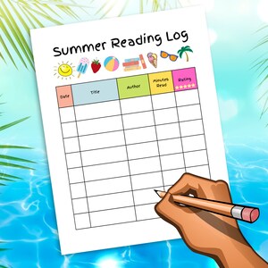 Printable Summer Reading Kit for Kids, Full Color Reading Log and ...