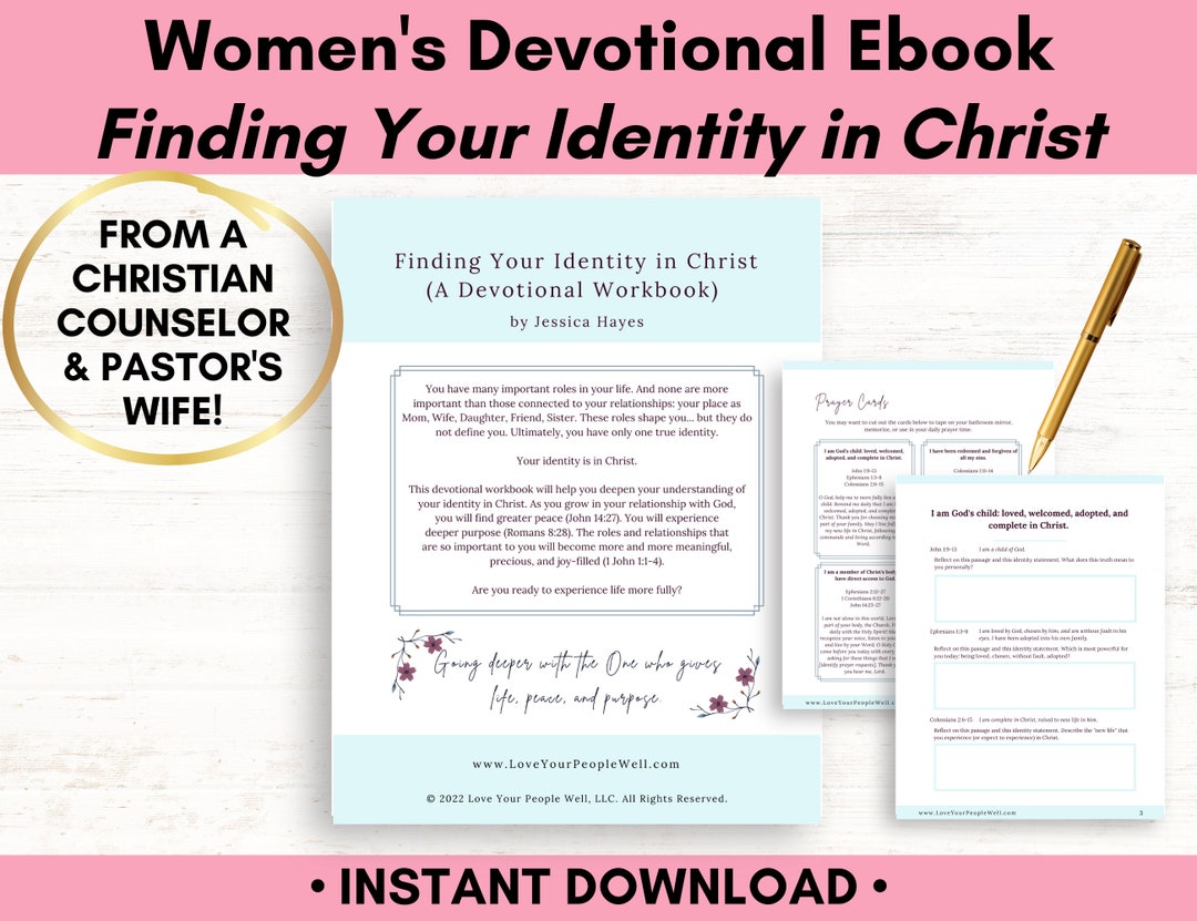 Women's Devotional Journal for Finding Identity in Christ, Includes ...