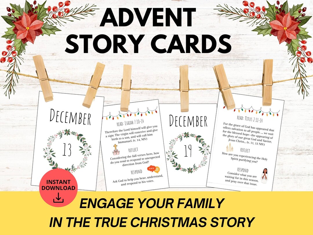 Biblical Advent Story Cards: 25 Days of Christmas Scripture Readings ...