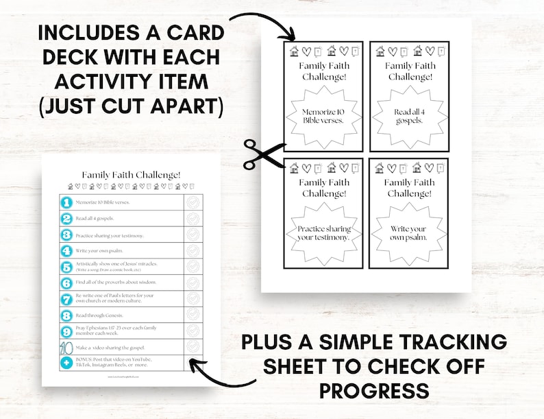 Family Bible Activity Challenge, 10 Activities to Build Your Family's ...