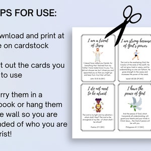 Printable Affirmation Cards for Christians, Scripture Affirmations ...