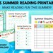 Printable Summer Reading Kit for Kids, Full Color Reading Log and ...