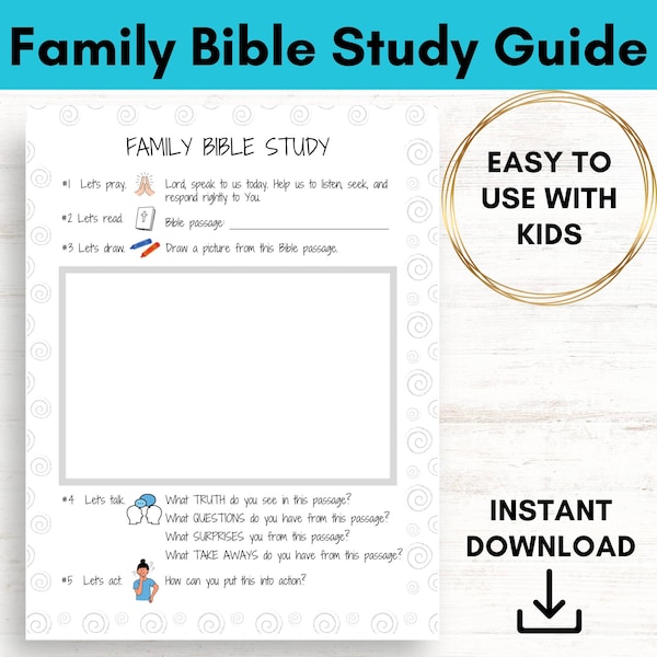Weekly Family Bible Study Printable - Etsy
