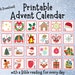 Printable Advent Calendar or Christmas Countdown Cards, Fun Christmas ...
