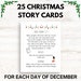 Advent Story Cards for DIY Advent Calendar, Printable Christmas ...