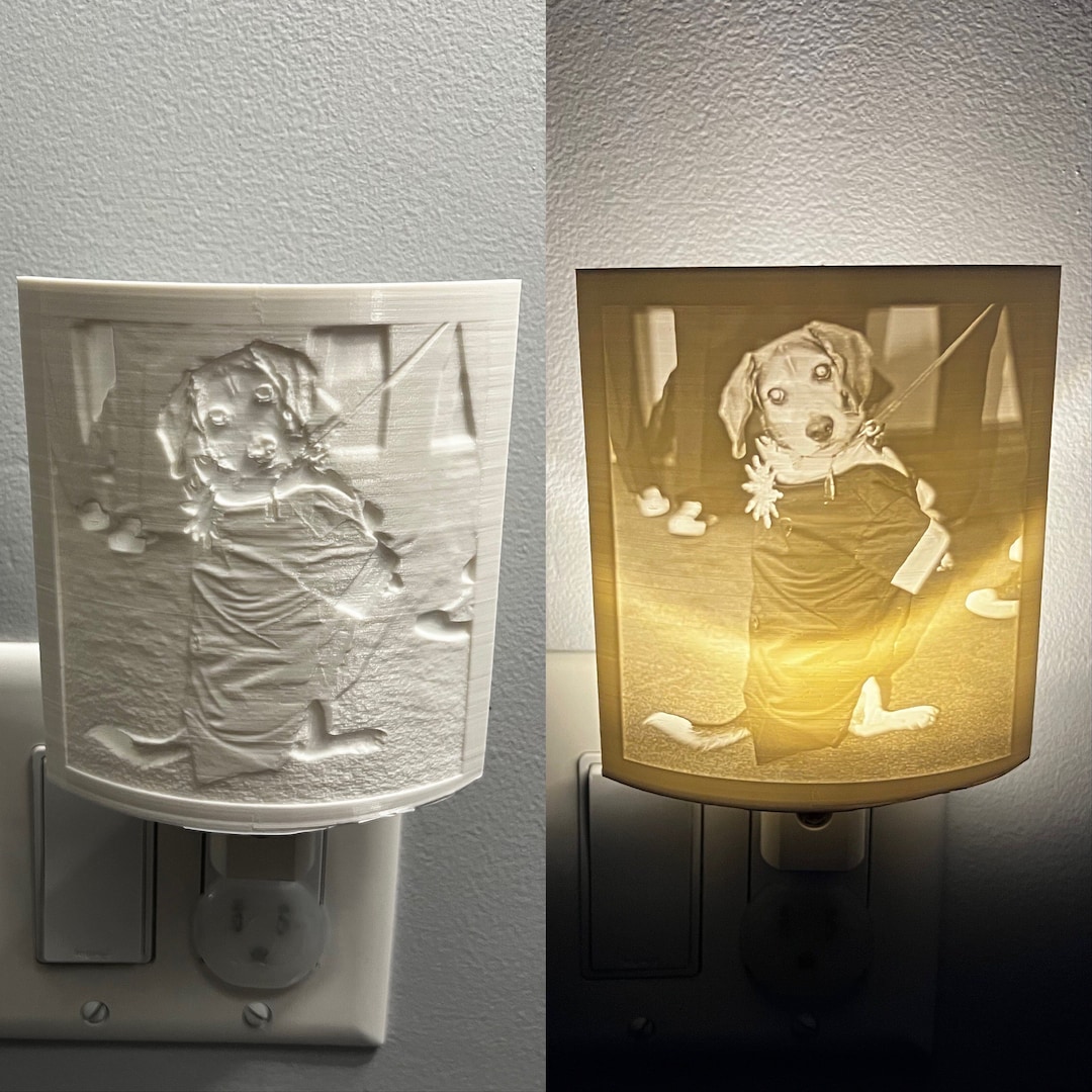Custom 3D Printed Nightlight, Lithophane, Customizable, Home Decor ...